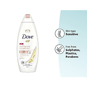 Dove Soothing Care Body Wash for Sensitive Skin with Calendula-Infused Oils Hydrates and Replenishes Skin Sulfate Free 22 oz 4 Count