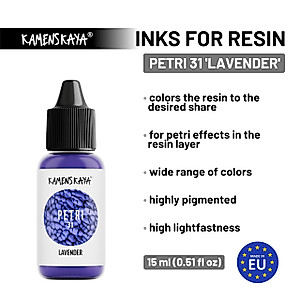 KAMENSKAYA Alcohol Ink for Epoxy Resin Petri Art: Lavender Alcohol Ink for Resin, 0.51 fl oz (15 ml)