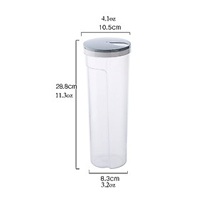 FSHAN Kitchen Jars 2L Tall Clear Spaghetti Pasta Storage Container with Adjustable Lid Plastic Kitchen Food Storage Jar Kitchen Storage Containers Useful Container Set (Color : 3pack A)