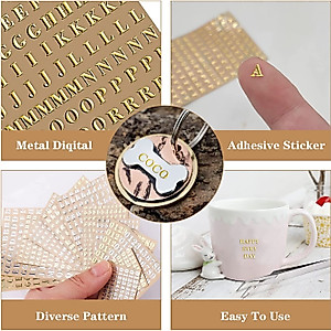 18 Sheets Small Letter Stickers for Resin,Mini Gold/Silver Letter Stickers Metallic Alphabet Number Stickers for Nail Art Epoxy Resin Crafts,Glitter Self Adhesive DIY Scrapbook Stickers with Tweezers