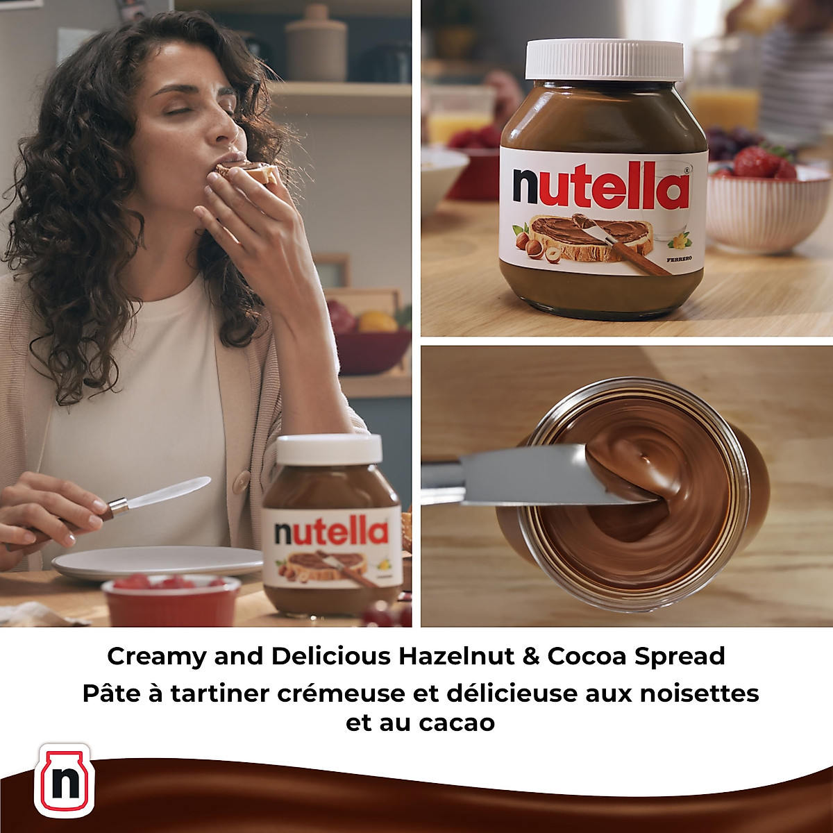 Nutella Hazelnut Chocolate Spread, 1kg/35.3 oz., {Imported from Canada}