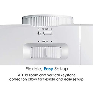 Optoma W335 WXGA DLP Professional Projector | Bright 3800 Lumens | Business Presentations, Classrooms, or Home | 15,000 Hour lamp Life | Speaker Built in | Portable Size