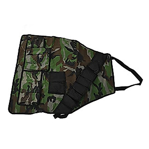 RvSky Garden supplies BBQ Apron Oxford Cloth Lightweight Kitchen Chef Grilling Apron for BBQ Grilling Cooking(军绿色)