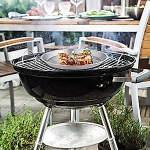 MixRBBQ Stainless Steel Drip Pan, Big Green Egg Grilling Accessory, Also Fit Weber Kettle Charcoal Grills Pizza Cake Baking Tray, 13-inch Diameter Round …