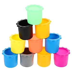 10pcs Shakeproof Anti- Rolling Wireless Handheld Microphone Protection Silicone Bottom Rod Sleeve Holder for KTV Device Random Color