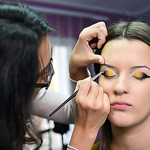 Eyeliner Brushes Set,JASSINS Fine Angled Eyeliner Brushes,Precision Gel Eye Liner Ultra Fine Bent Makeup Brush For Newbies and salon（3PCS）