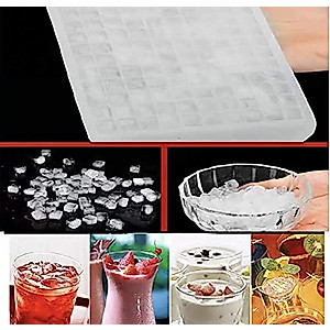 160 Grids Ice Cube Trays Mini Tiny Silicone Ice Cube Trays and Candy Grids Small Ice Maker Tiny Ice Cube Trays Chocolate Mold Mould Maker Molds for Kitchen Bar Party(White)