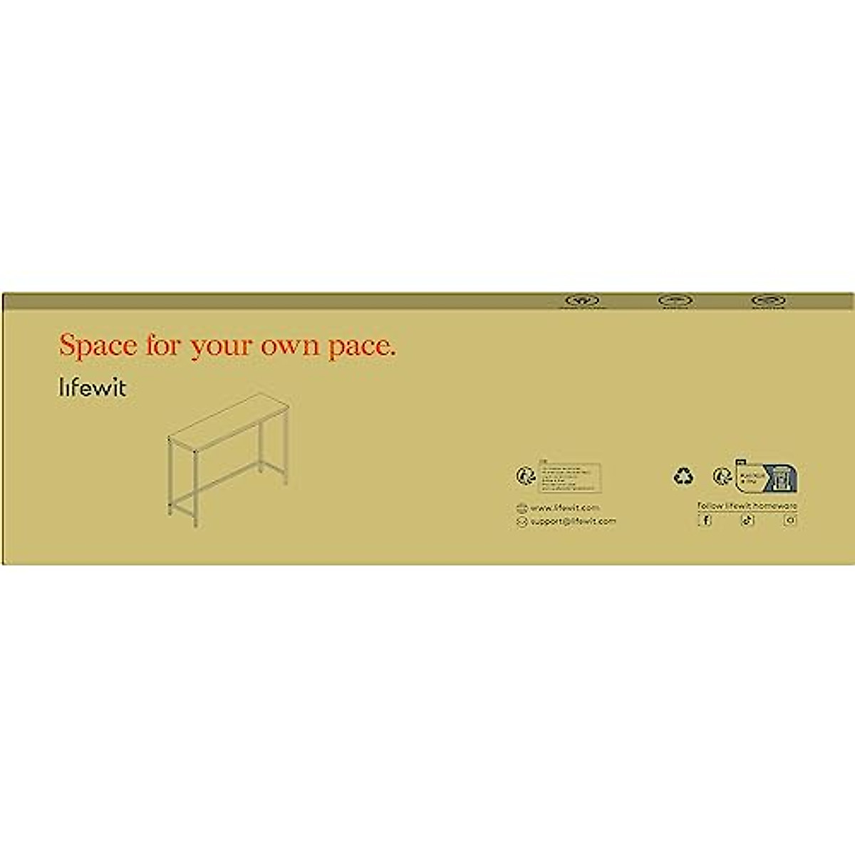 Lifewit 39.4 Inch Narrow Console Table with Metal Frame for Living Room, Industrial Long Entryway Table for Hallway, Entrance, Office, Corridor, Coffee Behind Sofa, Rustic Brown