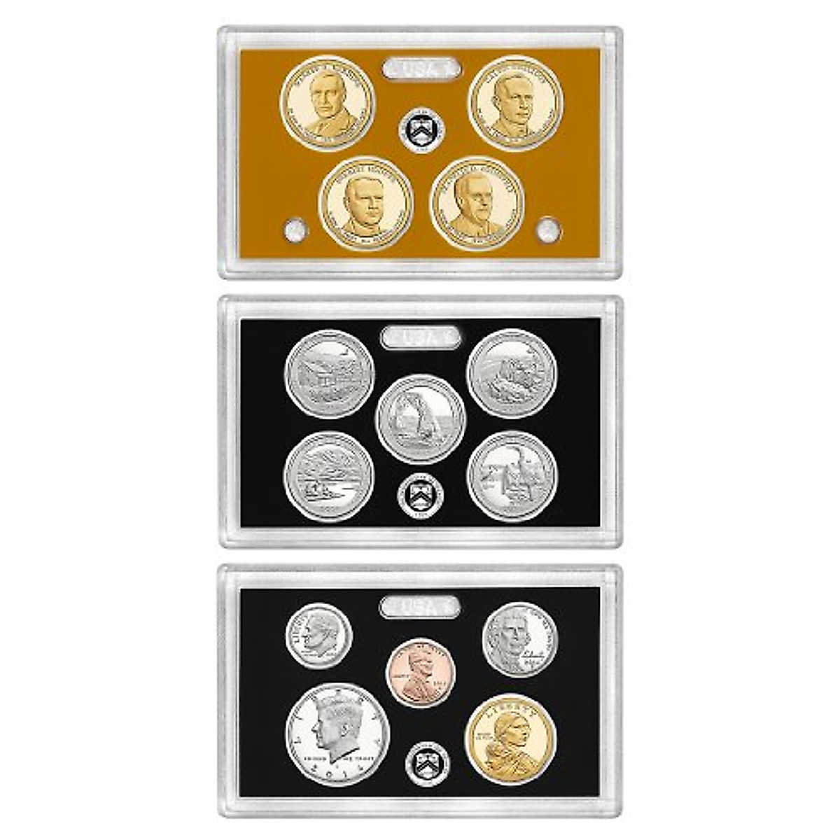 2014 S U.S. Mint 14-coin Silver Proof Set - OGP box & COA Proof