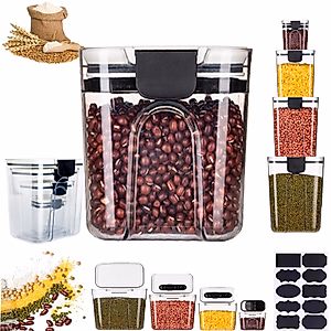 Rcdiouh Baking Storage Set with Labels, Rcdiouh Baking Storage Set, Rcdiouh Containers, Storage Containers with Lids Airtight for Flour, Airtight Food Storage (350ml)