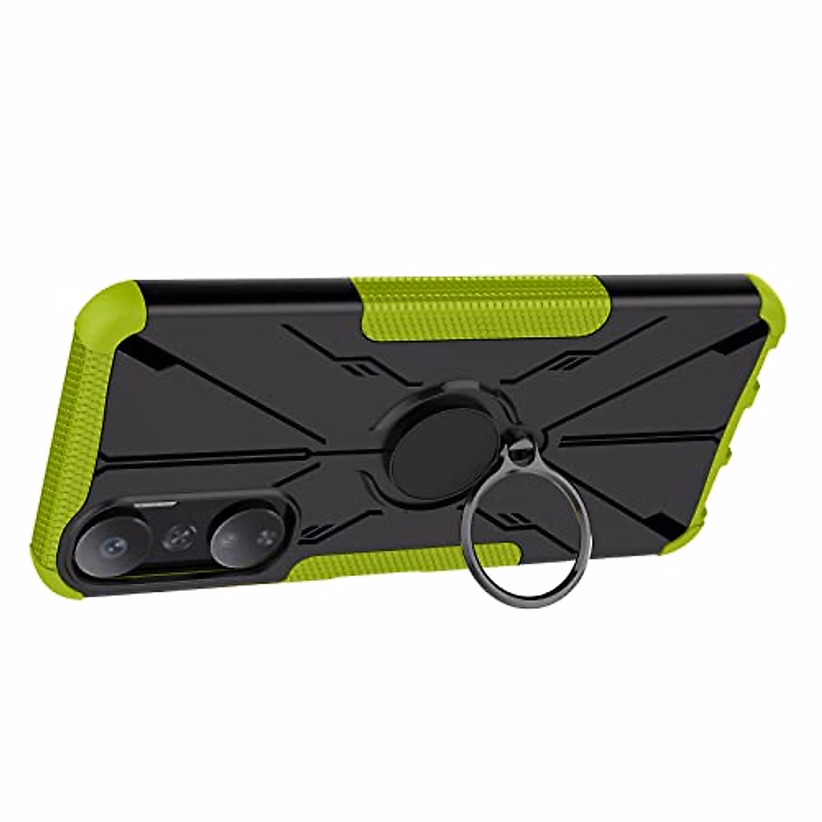 Kukoufey Case for Infinix Hot 20 4G Case Cover,360°Rotatable Kickstand Dual Layer Shockproof Case for Infinix Hot 20 4G X6826 X6826B X6826C Case Green