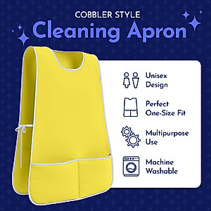 SULTAN'S LINENS Cobbler Cleaning Apron - Unisex Double Sided Work Smock with Pockets - Single