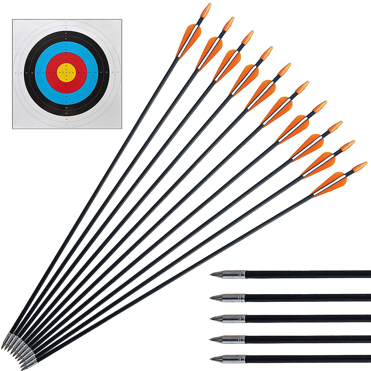 Archery Recurve Bow and Arrows Set for Adults Starters 30 40 lbs with Quiver Target Faces Arm Guard Finger Saver,Takedown Longbow Kit for Outdoor Hunting Practice Right Hand (40LB with Bow Case)