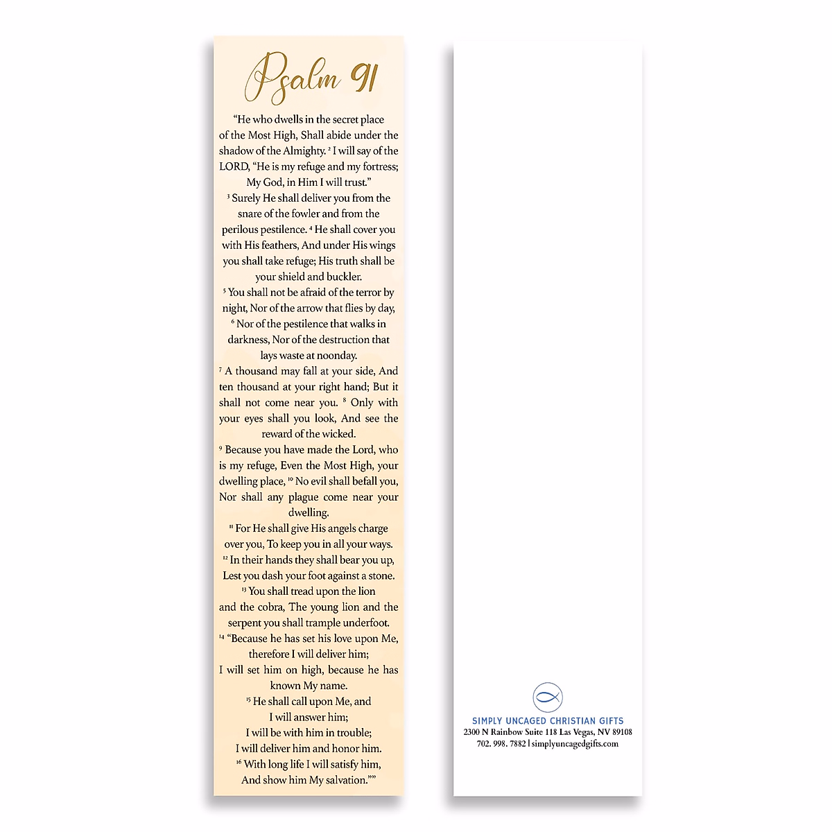 Bible Verse Psalm 91 Christian Bookmarks, Christian Bookmark, Page Marker divider, Christian Gifts for Men Woman Father Mother Faith Hope Encouragement (Pack of 12)