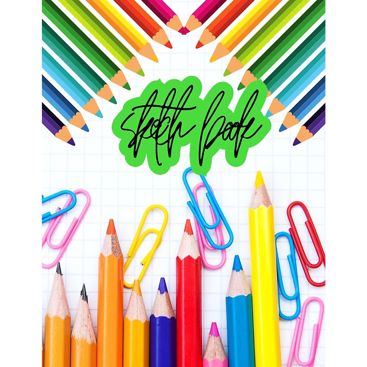 Sketch Book For Kids: A4 size drawing notebook 100 pages of blank white sheets and lined "one by one with a" beautiful cover | Large A4 drawing book for children