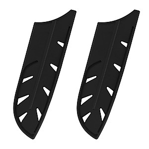 XYJ 2pcs/set Safety Knife Covers Sleeves Knives Edge Guard, Universal Knife Sheath, Santoku Knife Case Blade Guards Protector Black Kitchen Knife Cover Sleeve (For 7'' Santoku Knife)
