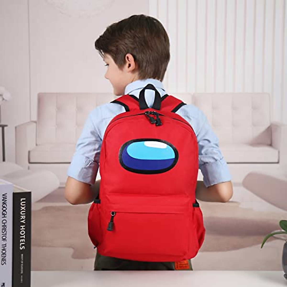 Travel Backpack for Women (17-Inch), Kids Backpack for Girls boys Hiking Bookbag Suitable For Students Lightweight Laptop Backpack(Red)