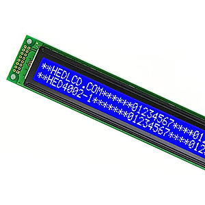 SaiDian 1Pcs HD44780 40x2 4002 LCM Character LCD Display Module 5V White on a Blue Background