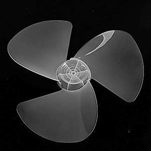 dPois 3 Leaves Plastic Fan Blade Replacement for Standing Pedestal Fan Table Fanner General Accessories White with Fan Nut 16 Inch
