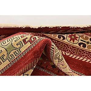 Unique Loom Fars Collection Area Rug - Pasadena (8' Square, Rust Red/ Black)