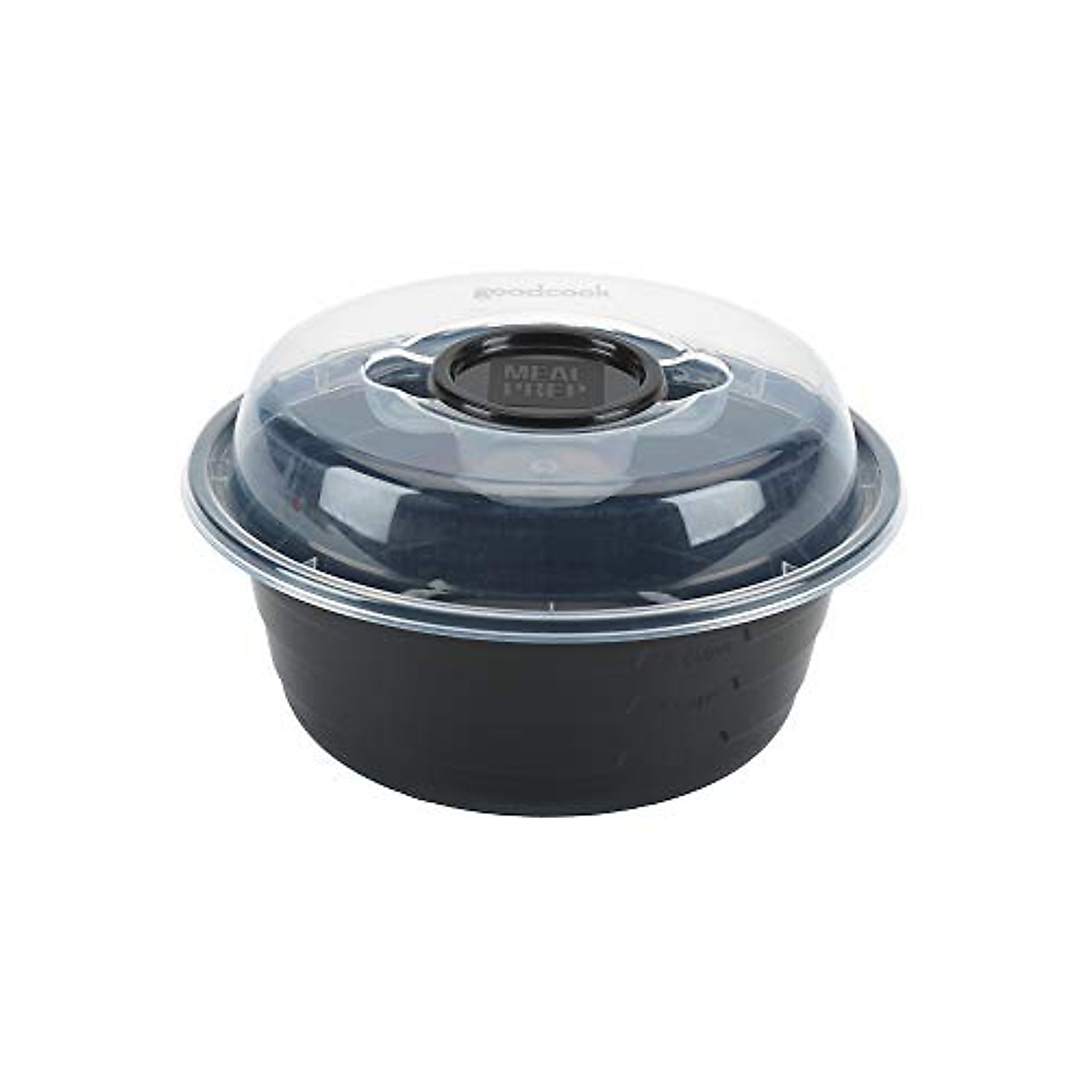 Goodcook Microwavable and Freezer Safe Meal Prep Bowl, 10 Pack, Black, 4 cups