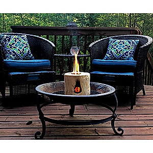 TimberTote Mighty Tiny Torch Small One Log Campfire Camping Cooking Camp Fire Wood Log with Fire Start Stick (2 Pack)