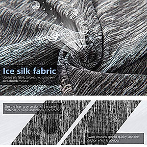 Ice Silk Cooling Face Scarf for Dust Outdoors,Buff Face Mask Fishing Balaclava Bandana with 2 Ice Silk Sleeves, Set of 3(Black)