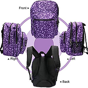 Telosports student backpack printed school bag Purple,Business Durable Backpack , College School Computer Bag for Men & Women (5# purple)