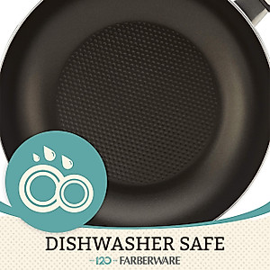 Farberware 21699 Dishwasher Safe High Performance Nonstick Frying Pan / Nonstick Skillet, 12 Inch, Champagne