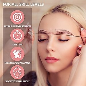 Microblading Supplies Pre-Inked Eyebrow Mapping String – 15 Meters - Ultra-Thin, Mess-Free Thread, Create a Crisp, Spot-on Brow Map Every Time – Hypoallergenic, Cosmetic Grade For Permanent Makeup
