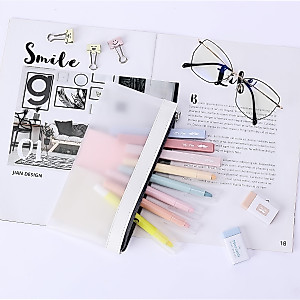 Mr. Pen- Clear Pencil Pouch, 3 Pack, Clear Pencil Case, Pencil Bags, Clear Pouch, Pencil Case for Kids Pencil Case, Clear Makeup Pouch, Kids Pencil Pouch, Pencil Cases, Clear Make Up Bag