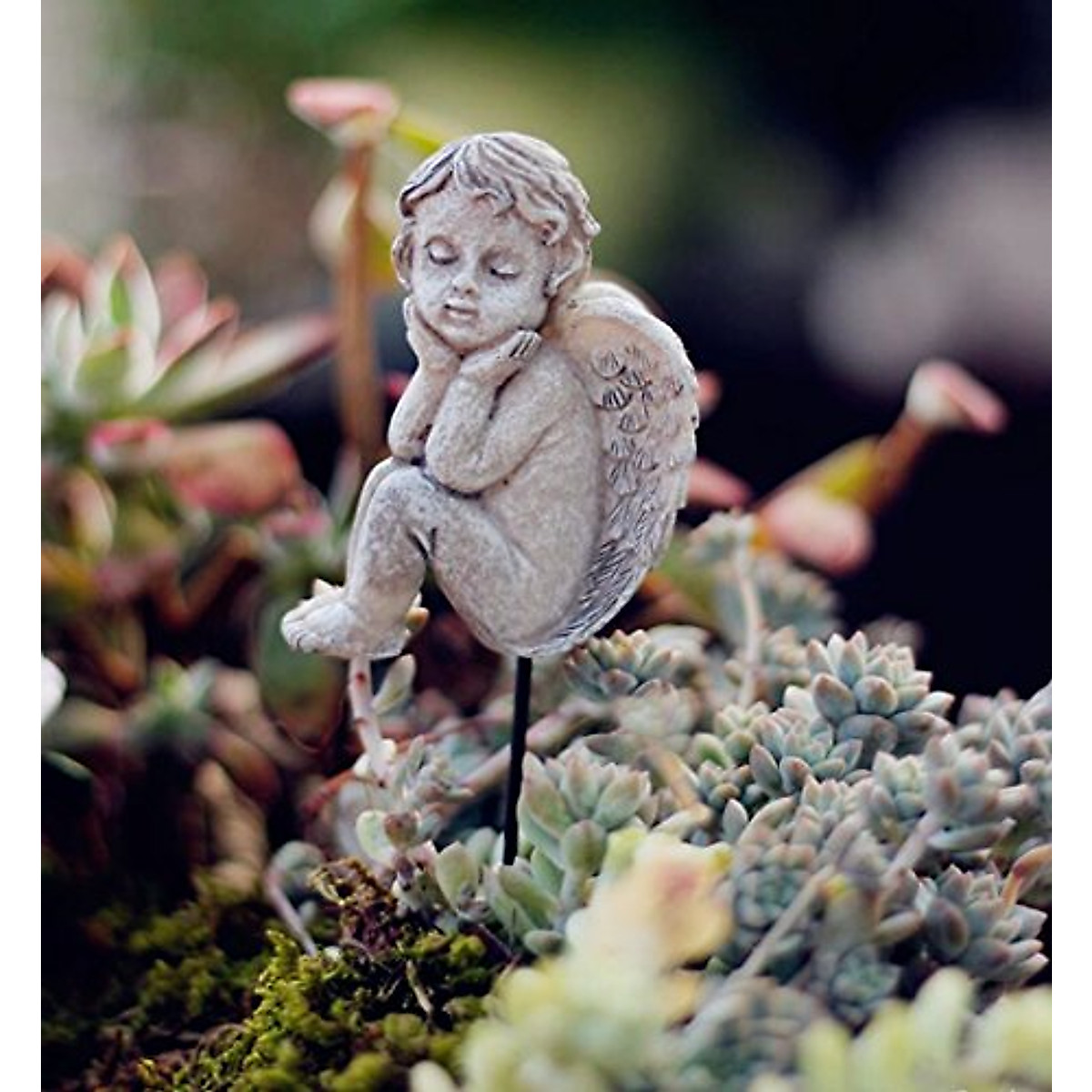 MUAMAX Decorative Angel Garden Stakes Miniature Angel Fairy Garden Angel Small Memorial Statue