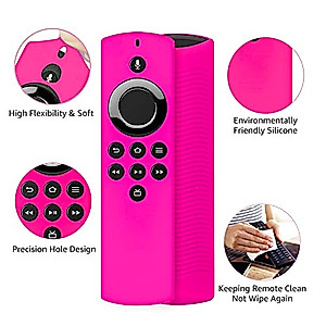 2 Pack Silicone Remote Cover Case for TVstick Lite 2020, Anti-Slip, Lightweight, Anti-Slip, Shockproof Protective Case(Rose Red & Sky Blue)