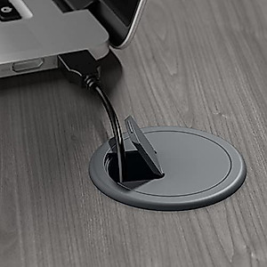 Bush Furniture Cabot Computer Desk with Drawers, 72W, Modern Gray