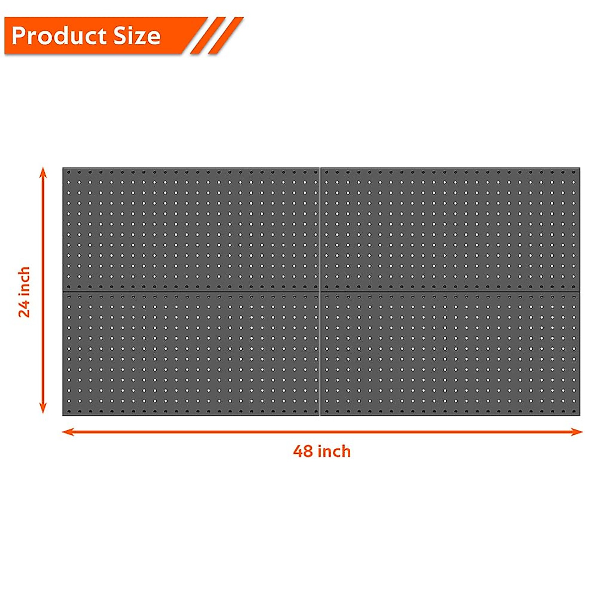 Ultrawall 4 Pcs Metal Pegboard Wall Panels, Peg Boards for Garage Tool Storage