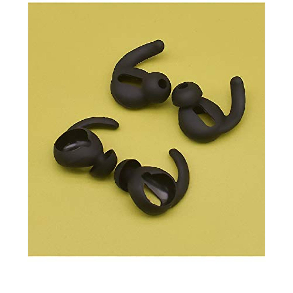 Zotech 3 Pairs AirPods Ear Hooks Cover Earbuds Tips Compatible with Apple AirPods 1 & AirPods 2 or EarPods (Black)