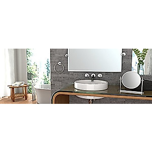 Gatco 4686 Channel Glass Shelf, Chrome/Wall Mounted 20.13" X 5.25" Curved Tempered Glass Shelf for Bathroom