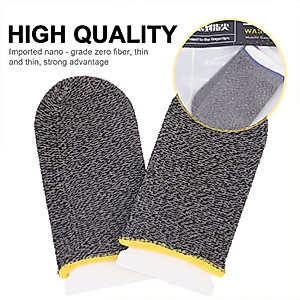 Finger Sleeves Screen Protectors Game, Finger Gloves Gaming Versatile Finger Covers Anti- Fiber Finger Protectors Thumb Sleeves for Gaming -30pcs Black Gloves Game Finger Sleeves