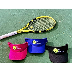 Tennis Happies Tennis Visor Hit Happy, Adjustable Strap, Perfect for On The Court Or Off (Pink), One Size