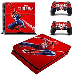 Vanknight Vinyl Decal Skin Stickers Cover for Regular PS4 Console Playstation 4 Controllers Red
