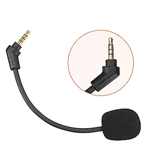 Cloud Flight MIC, Boom Microphone Replacement for Kingston Cloud HYPERX Cloud Flight and Flight S Gaming Headset on PS5, PS4, Xbox One, PC, Mac, Phone, Noise Cancelling