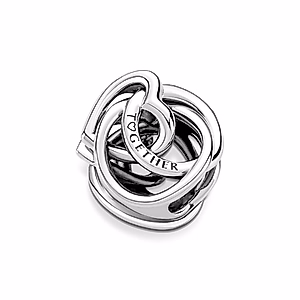 PANDORA Family Always Encircled Heart Charm - Compatible with PANDORA Moments - Stunning Women's Jewelry - Made with Sterling Silver