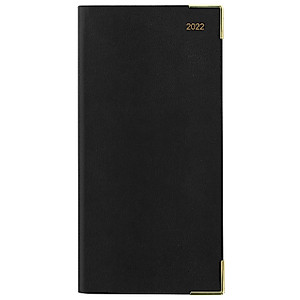 Letts of London Classic Slim week to view with planners 2022 diary - black, (22-T3SUBK)