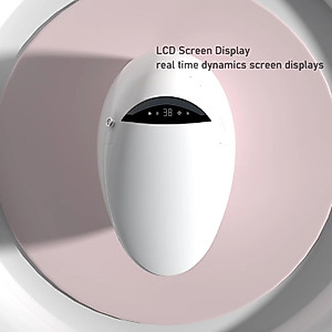 Space Capsule Smart Toilet, Featuring Automatic Opening And Closing, Automatic Flushing, Foot Sensor Flushing, LED Light, Heated Seat and Multi-Functional Remote Control, Tankless Bidet Toilet