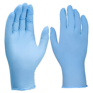 SwiftGrip Disposable Nitrile Exam Gloves, 3-mil, Blue, Nitrile Gloves Disposable Latex Free, Medical Gloves, Cleaning Gloves, Food-Safe Rubber Gloves, Powder Free, Non-Sterile, 100-ct Box (Large)