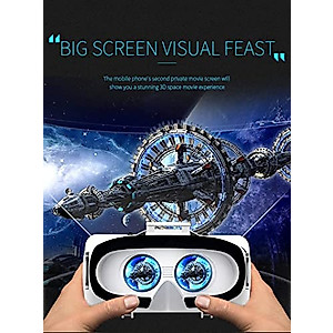 vr shinecon Thousand Magic Mirror G06 Mobile Phone VR Glasses Virtual Reality Game Console Head-Mounted 3D Glasses (White)