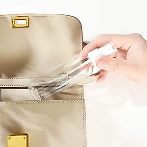 ALINK Spray Bottle, Empty Plastic Clear Small Travel Bottles with Fine Mist Sprayer for Cleaning Solutions and Essential Oils, 30 ml (1 oz.) Pack of 6 Plus Cleaning Cloth and Dropper