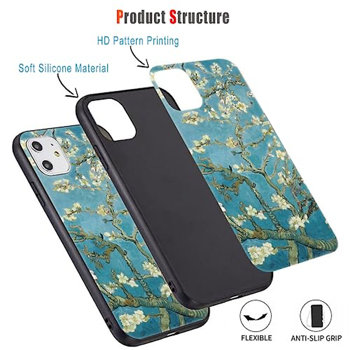 JEZSTHAI Patterned Case for Oppo Reno2 Cover with Adjustable Neck Cord Strap,Soft Shockproof Protective Cover for Oppo Reno 2 Case with Universal Phone Lanyard/Wrist Strap,Style*A10