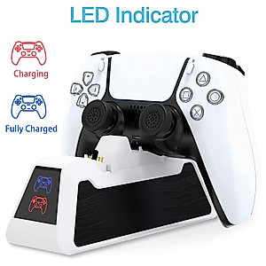 axGear PS5 Controller Charger for Playstation 5 DualSense Fast Charging