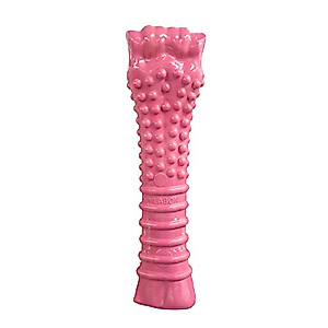 Nylabone Power Chew Textured Pink Breast Cancer Awareness Chew Toy - Tough and Durable Dog Bone for Aggressive Chewers - Chicken Flavor, X-Large/Souper (1 Count)